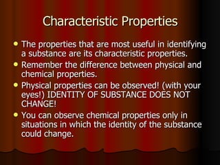 Properties of Matter | PPT