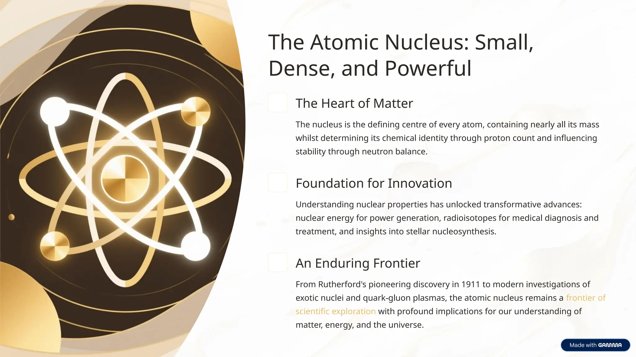 Properties of the Atomic Nucleus Basics | PPTX