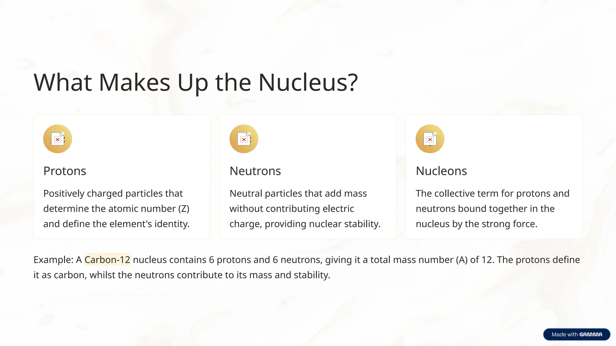 Properties of the Atomic Nucleus Basics | PPTX