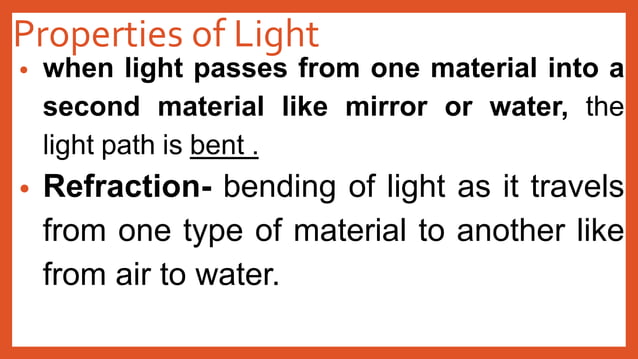 Properties and characteristics of light 4 | PPTX | Physics | Science