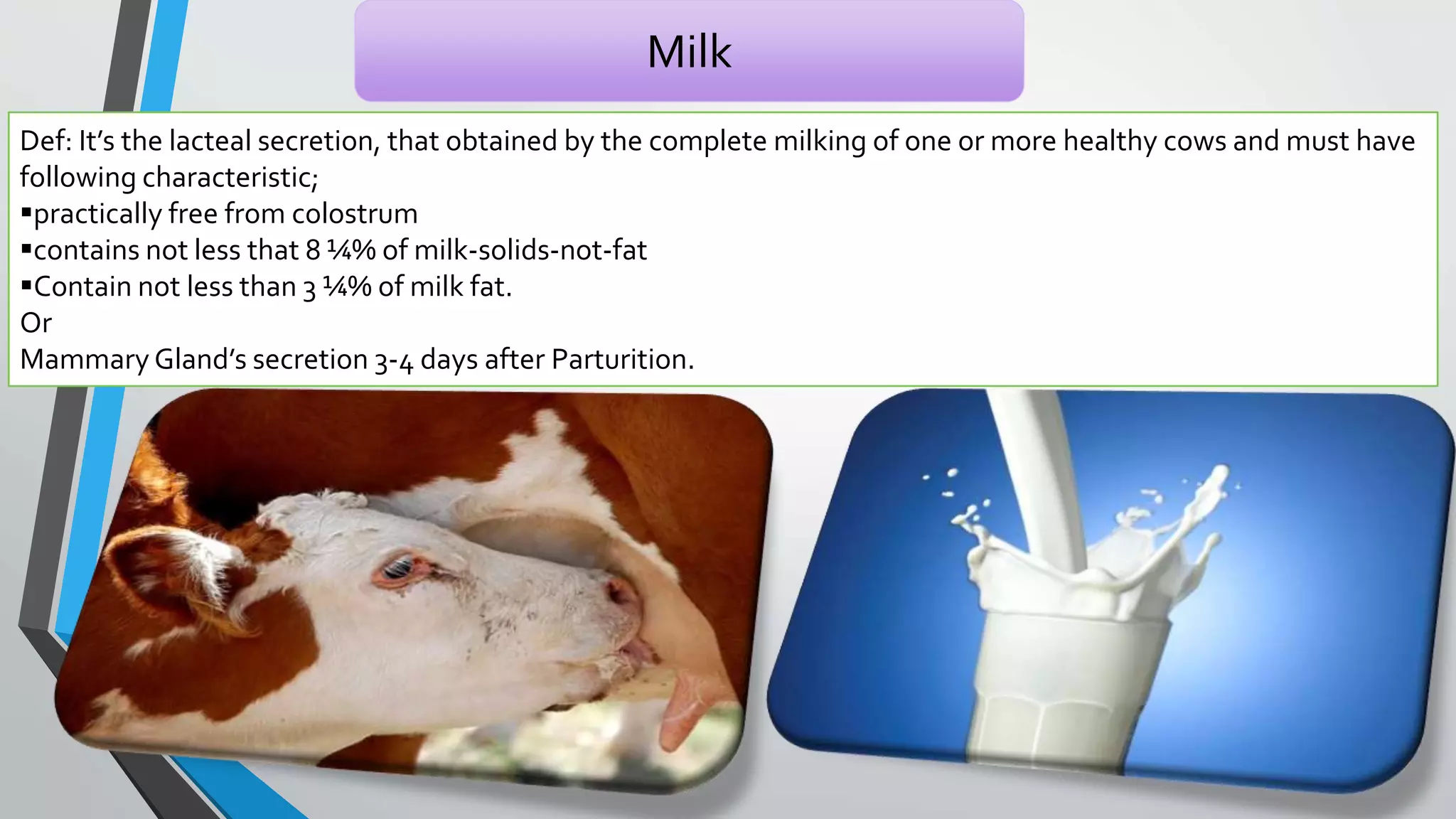 Milk, Physical Properties and milk fat | PPTX
