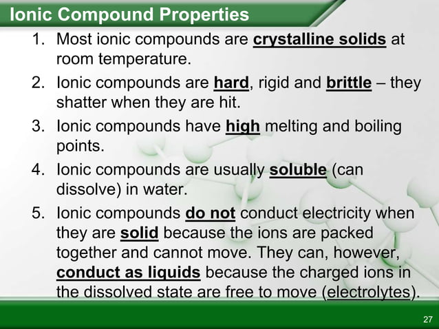 Properties and Formation of Ionic Compounds Powerpoint | PPTX ...