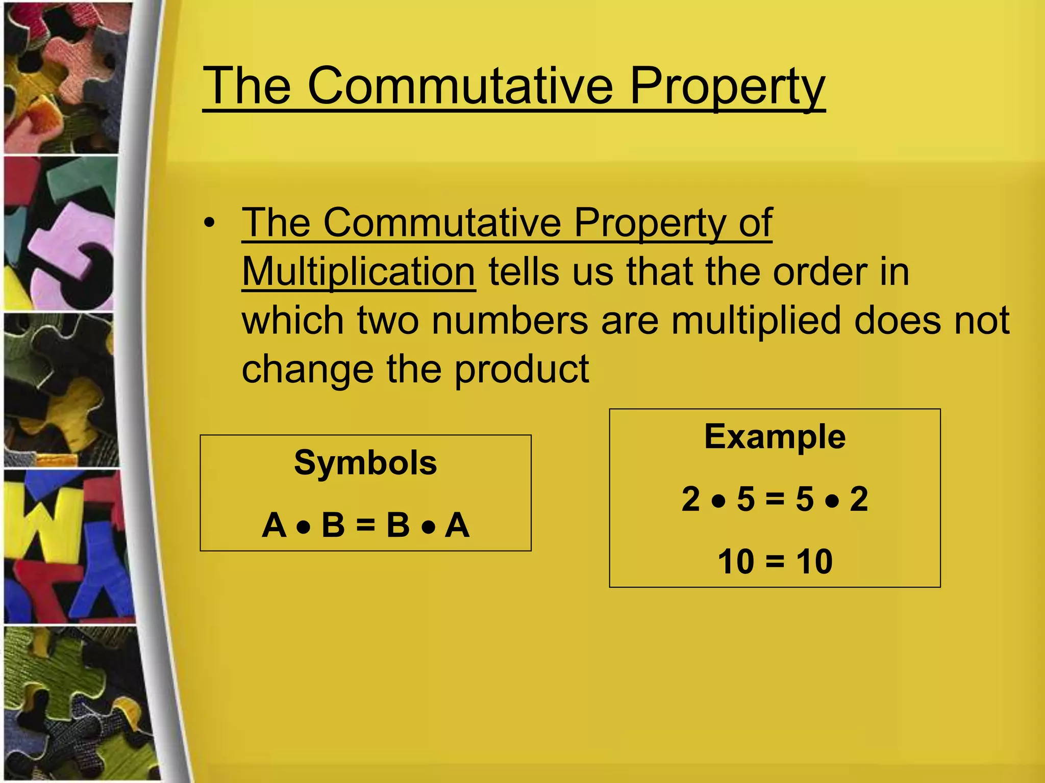 Properties Of Multiplication | PPT