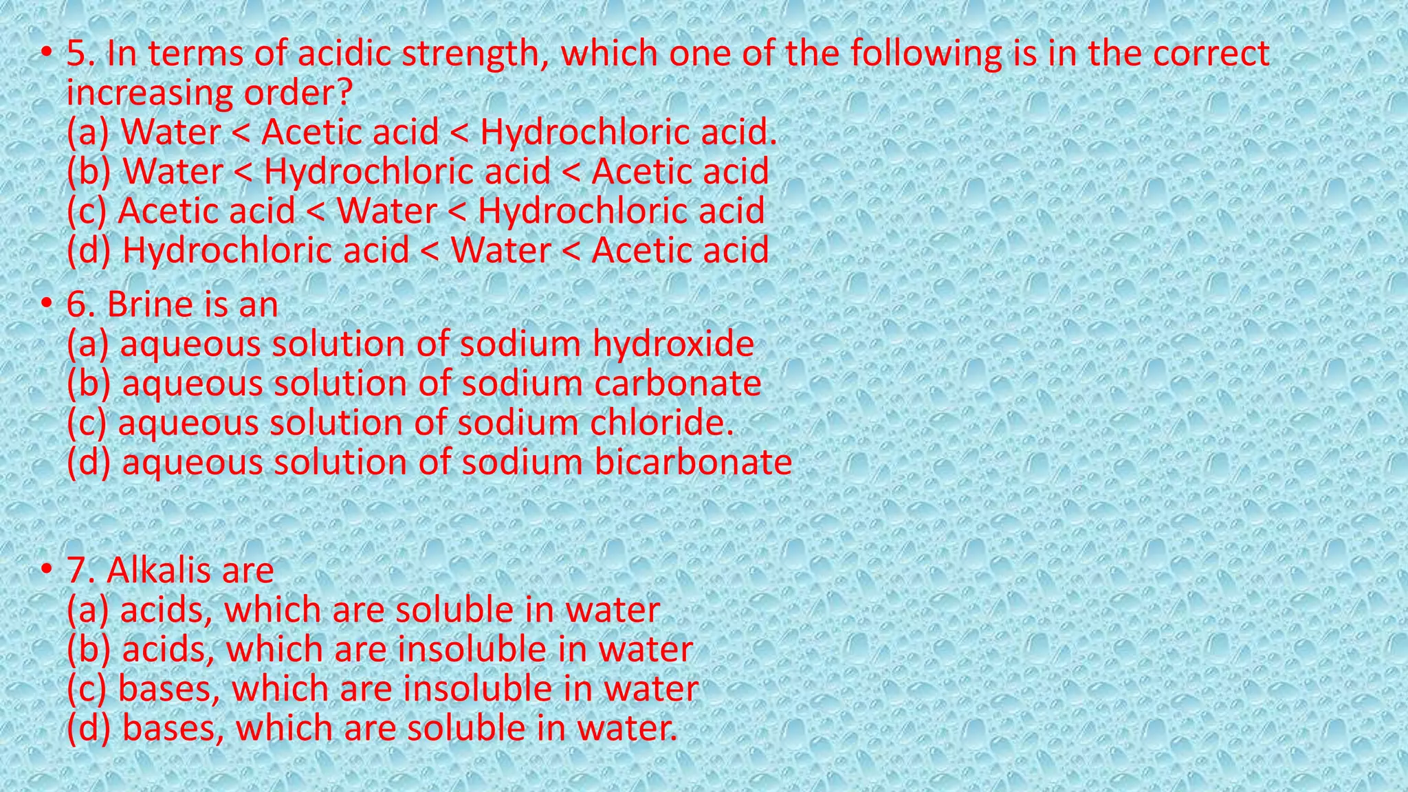 Properties of acid | PPTX
