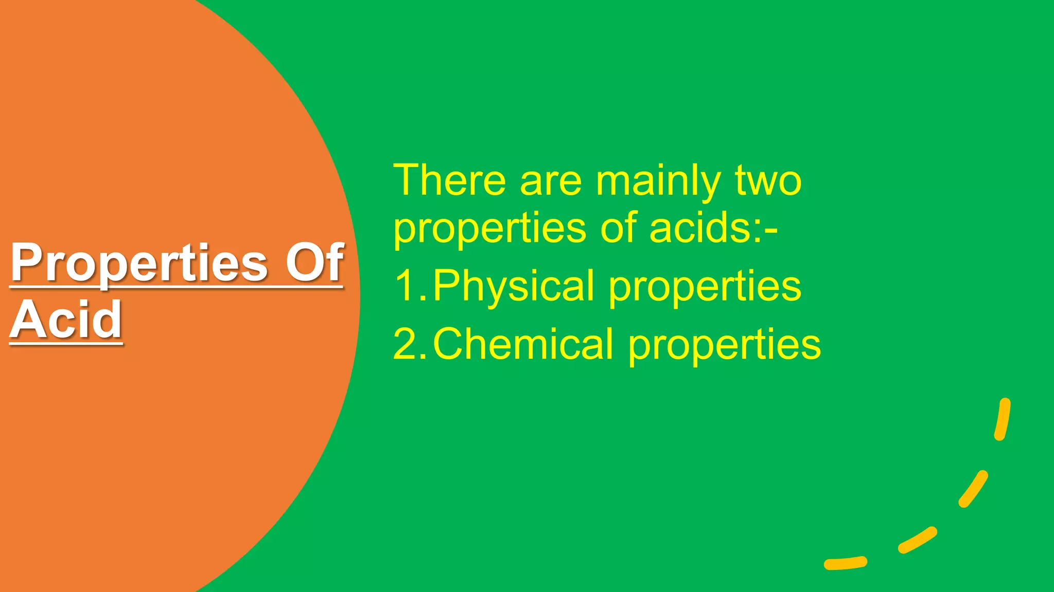 Properties of acid | PPTX