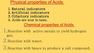 Properties of acid | PPTX