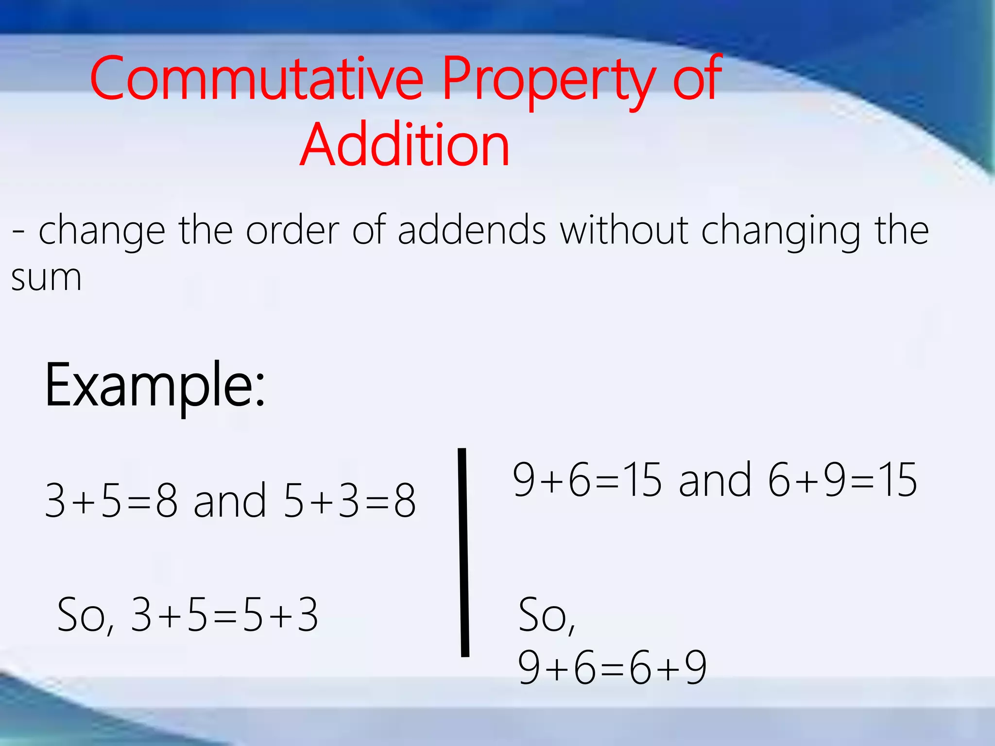 Properties of Addition | PPTX
