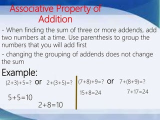 Properties of Addition | PPTX