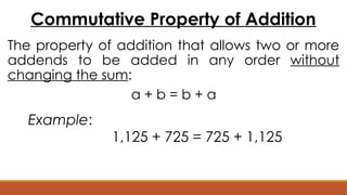 Mathematics 2 Properties of Addition.ppt