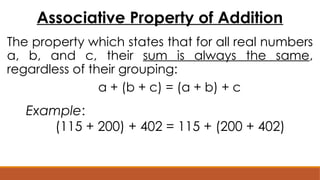 Mathematics 2 Properties of Addition.ppt