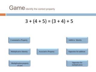 Properties of addition & multiplication | PPTX