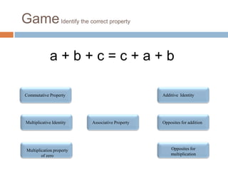 Properties of addition & multiplication | PPTX