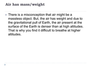 Properties of air | PPTX