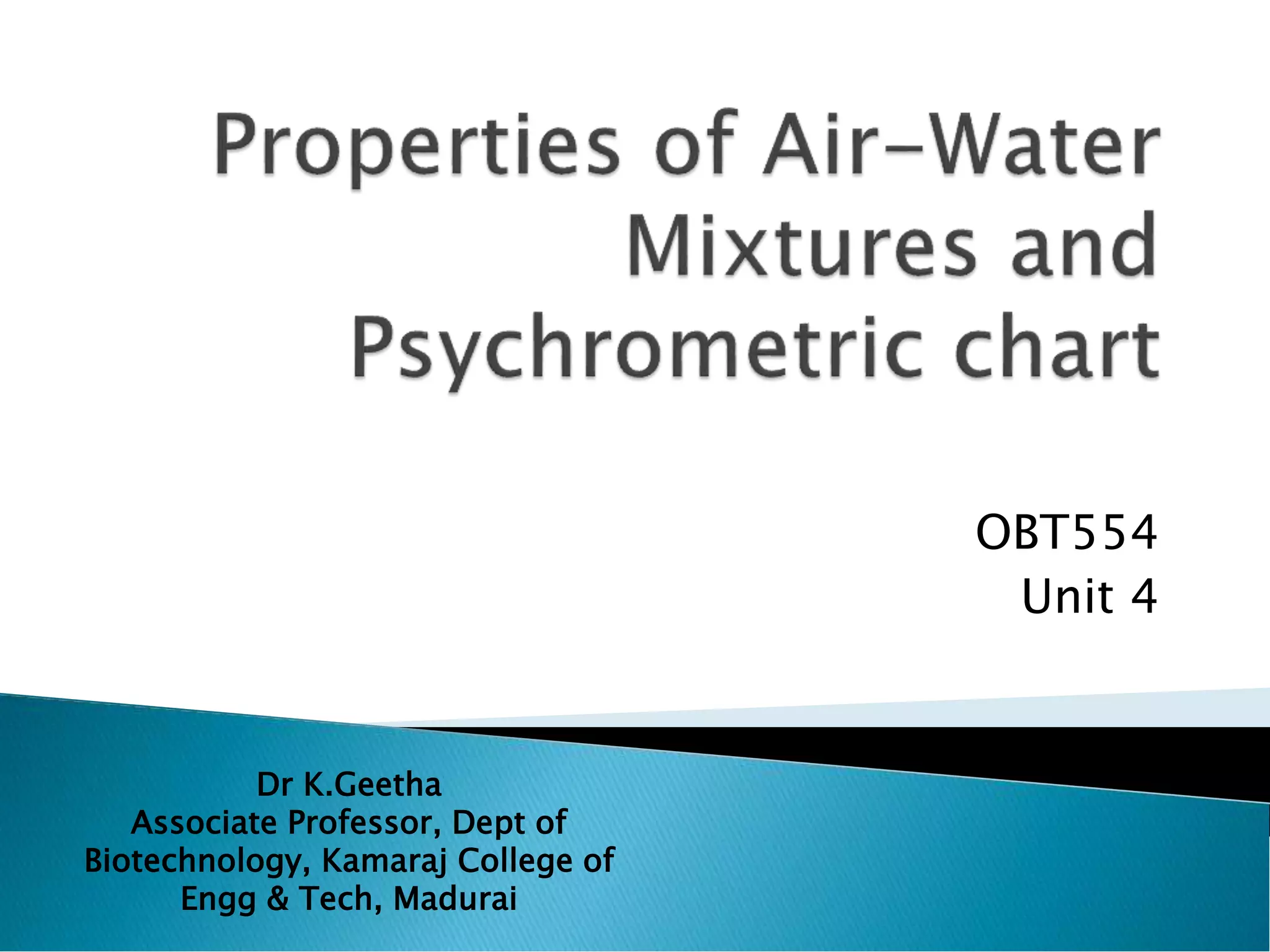 Properties of air water mixtures | PDF