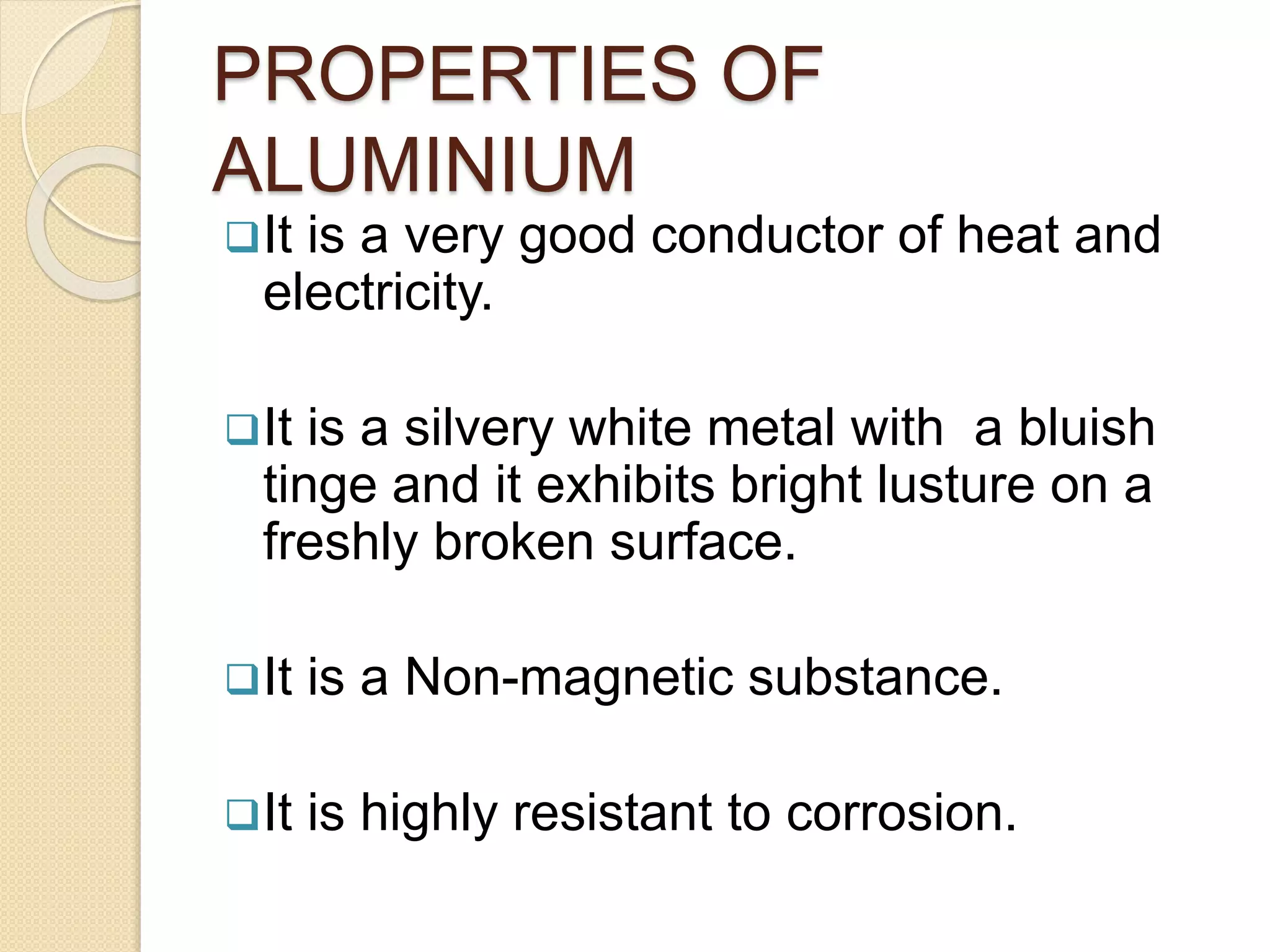 Properties of aluminium | PPTX