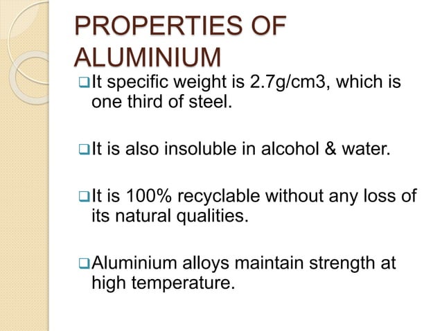 Properties of aluminium | PPTX