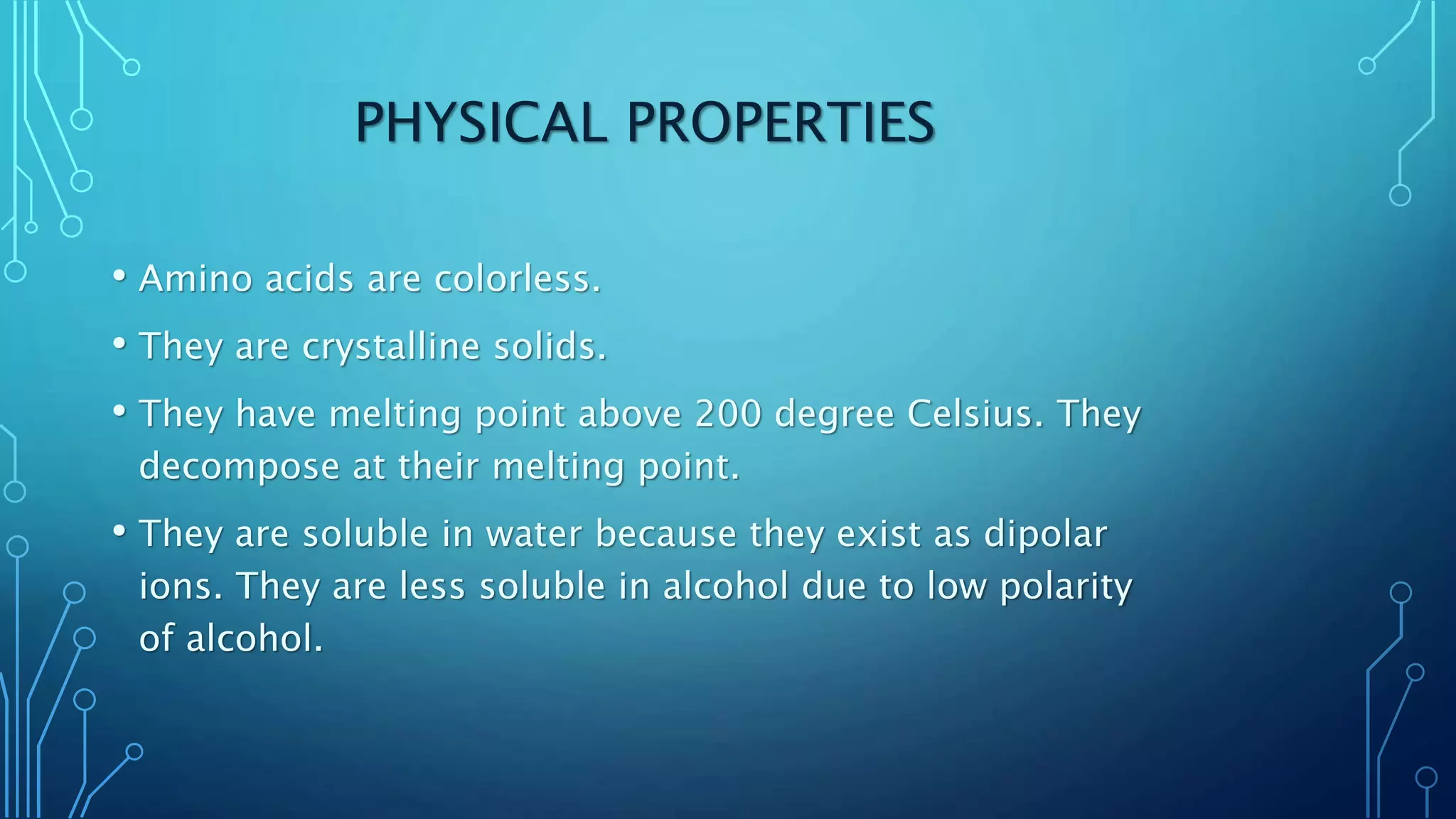 Properties of amino acids | PPT