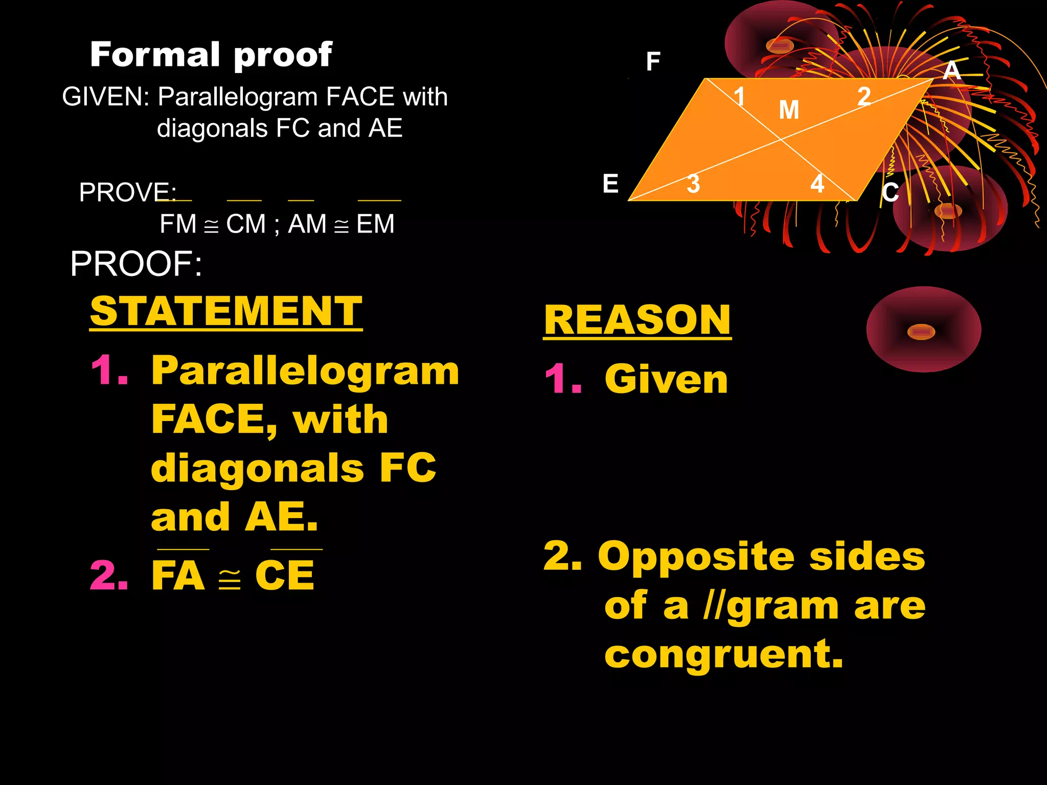 Properties of a parallelogram | PPT
