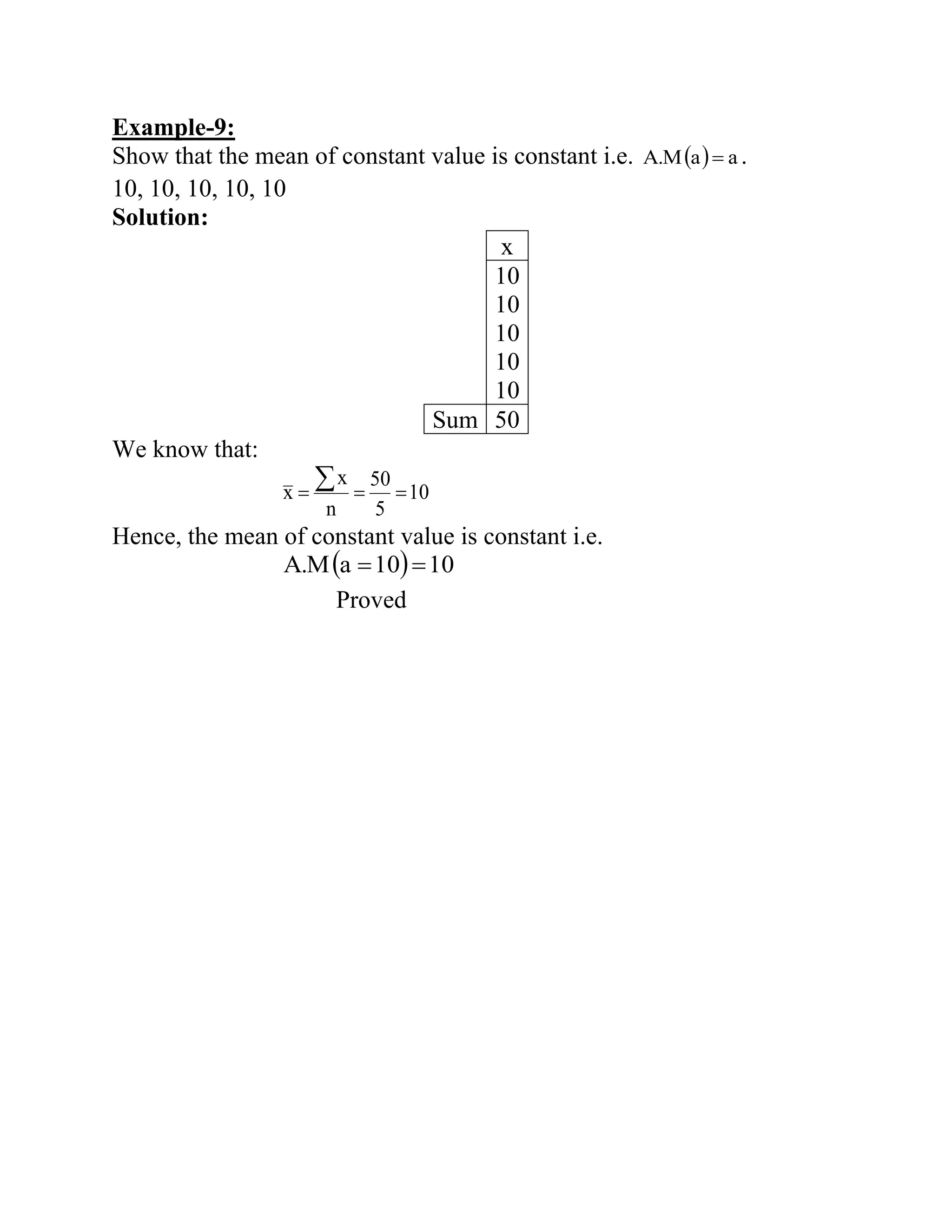 Arithmetic Mean Symbol
