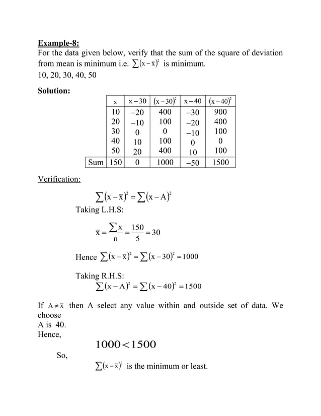 Properties of arithmetic mean | PDF | Physics | Science