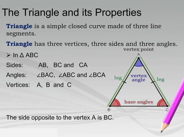 Properties of a triangle | PPTX