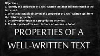 PROPERTIES OF A WELL-WRITTEN TEXT.PPT.pptx