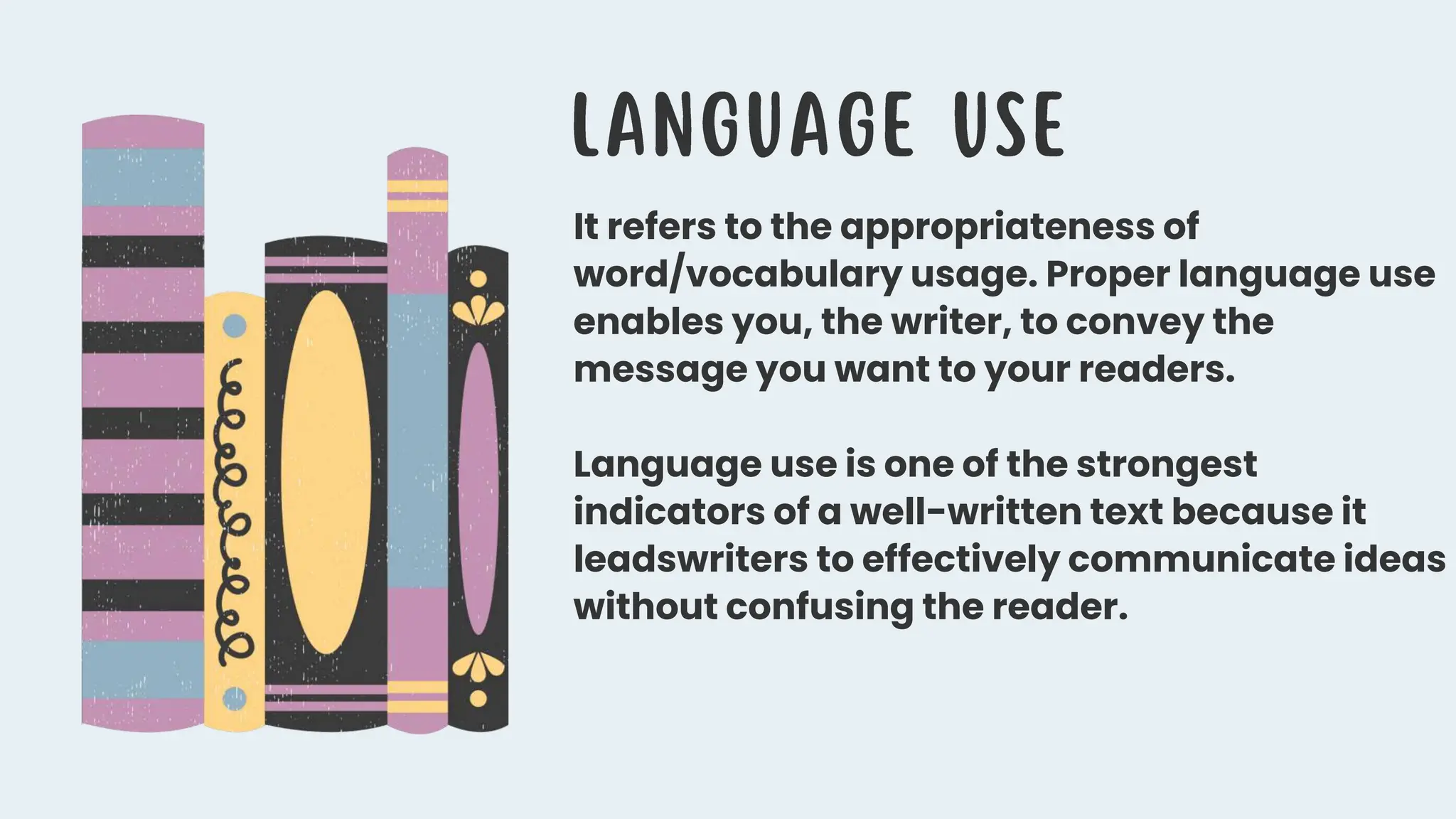 Properties of a well written text in Reading and Writing Subject | PPTX