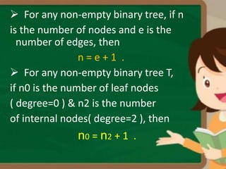 Properties of binary tree | PPTX
