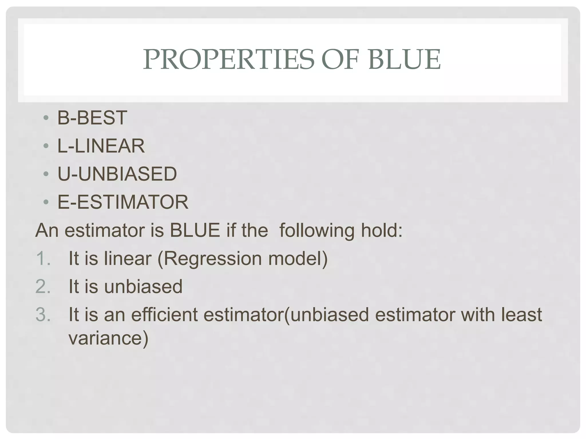 Properties of estimators (blue) | PPTX