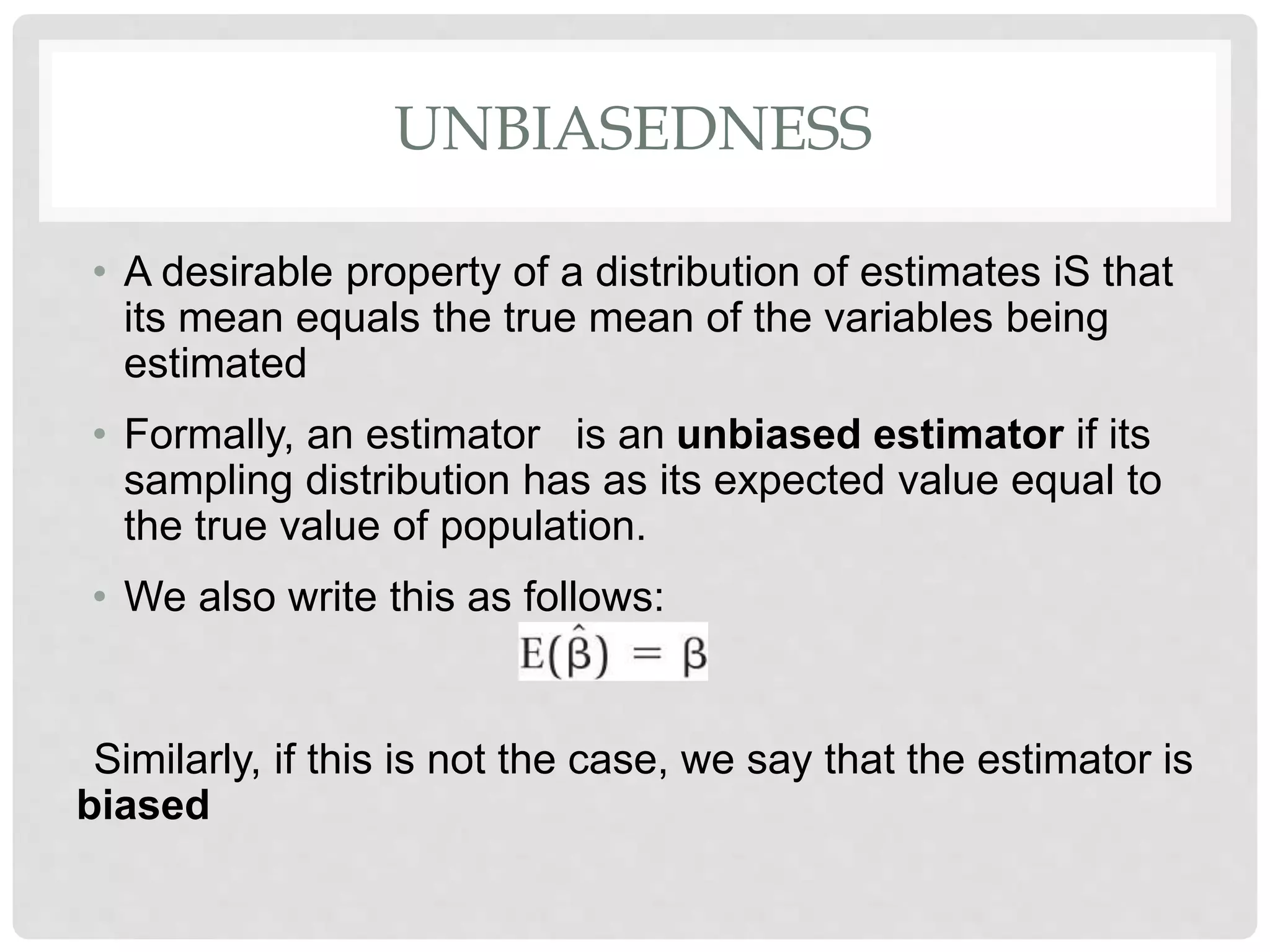 Properties of estimators (blue) | PPTX