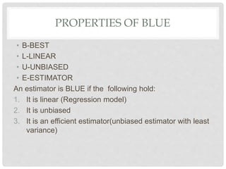 Properties of estimators (blue) | PPTX