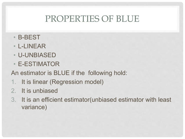 Properties of estimators (blue) | PPTX
