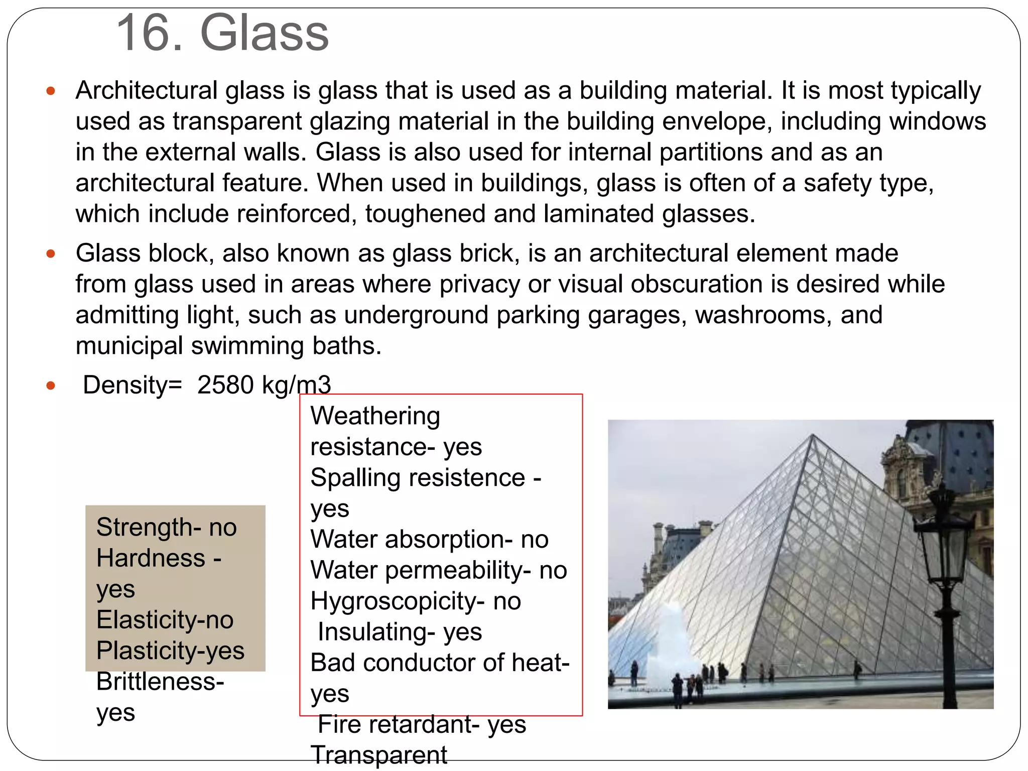 Properties of building materials part 2 | PPTX