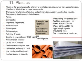 Properties of building materials part 2 | PPT