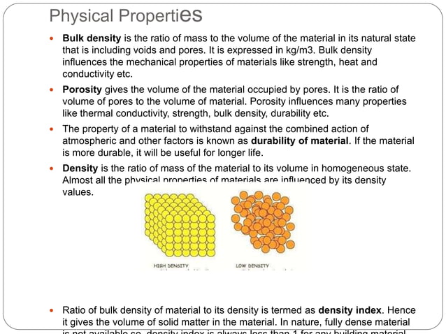 Properties of building materials part 2 | PPTX