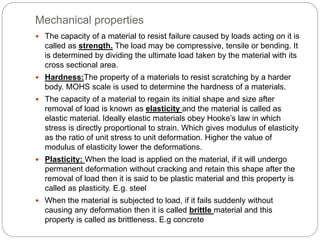 Properties of building materials part 2 | PPTX