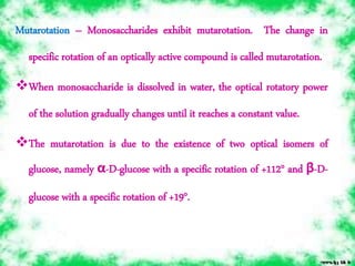 Properties of carbohydrates | PPTX