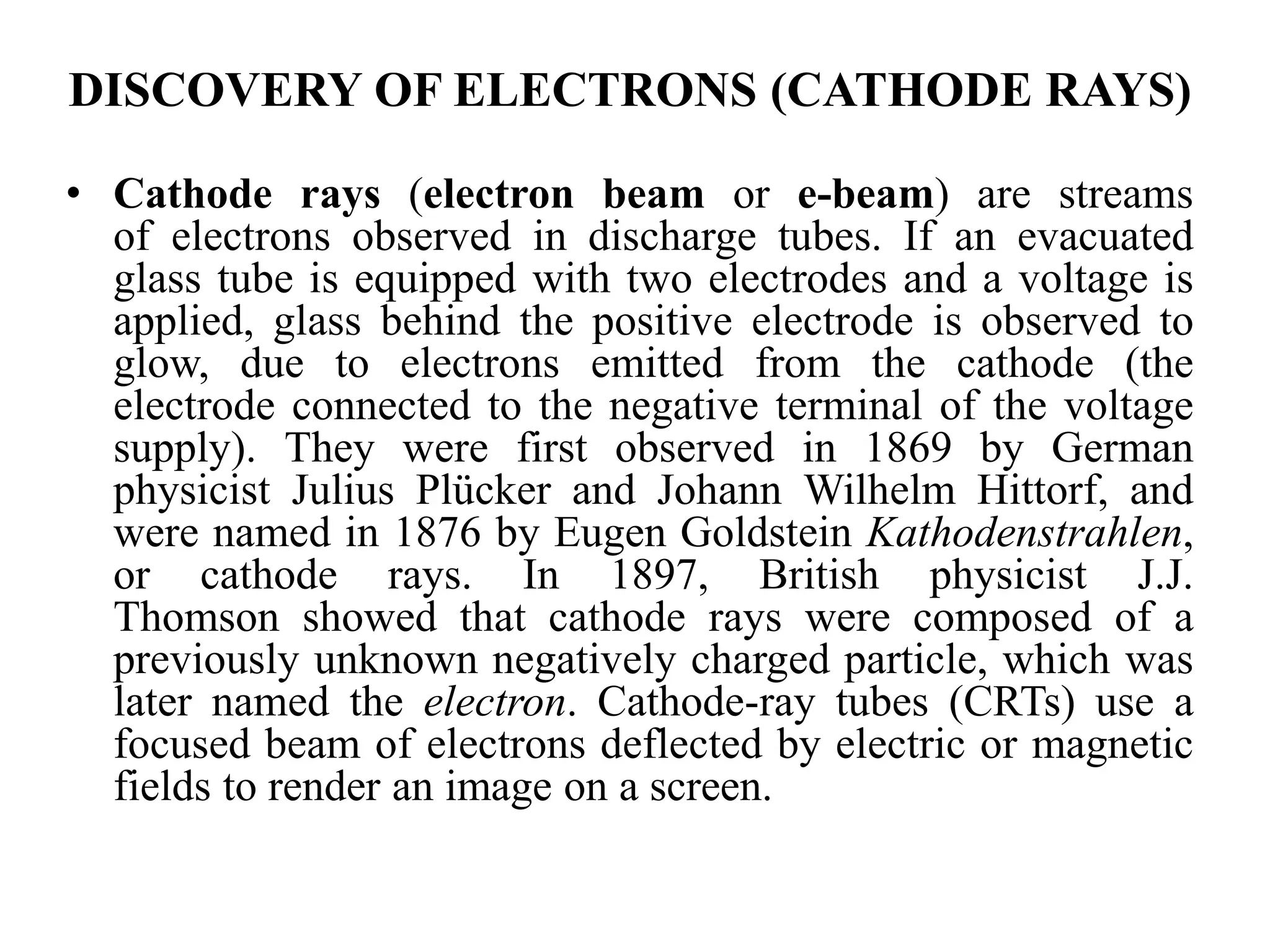 Properties Of Cathode And Anode Rays Pptx Chemistry Science
