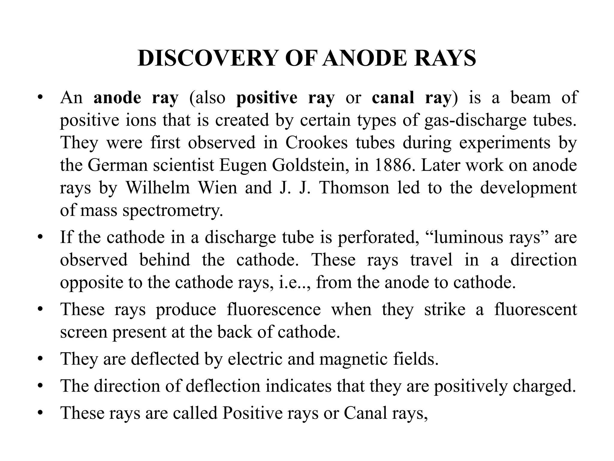 Properties of cathode and anode rays | PPTX