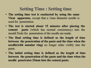 Properties of Cement | PPTX