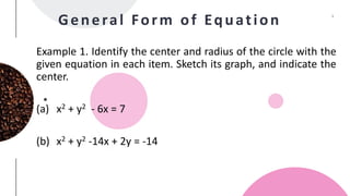 General equation of a circle | PPTX