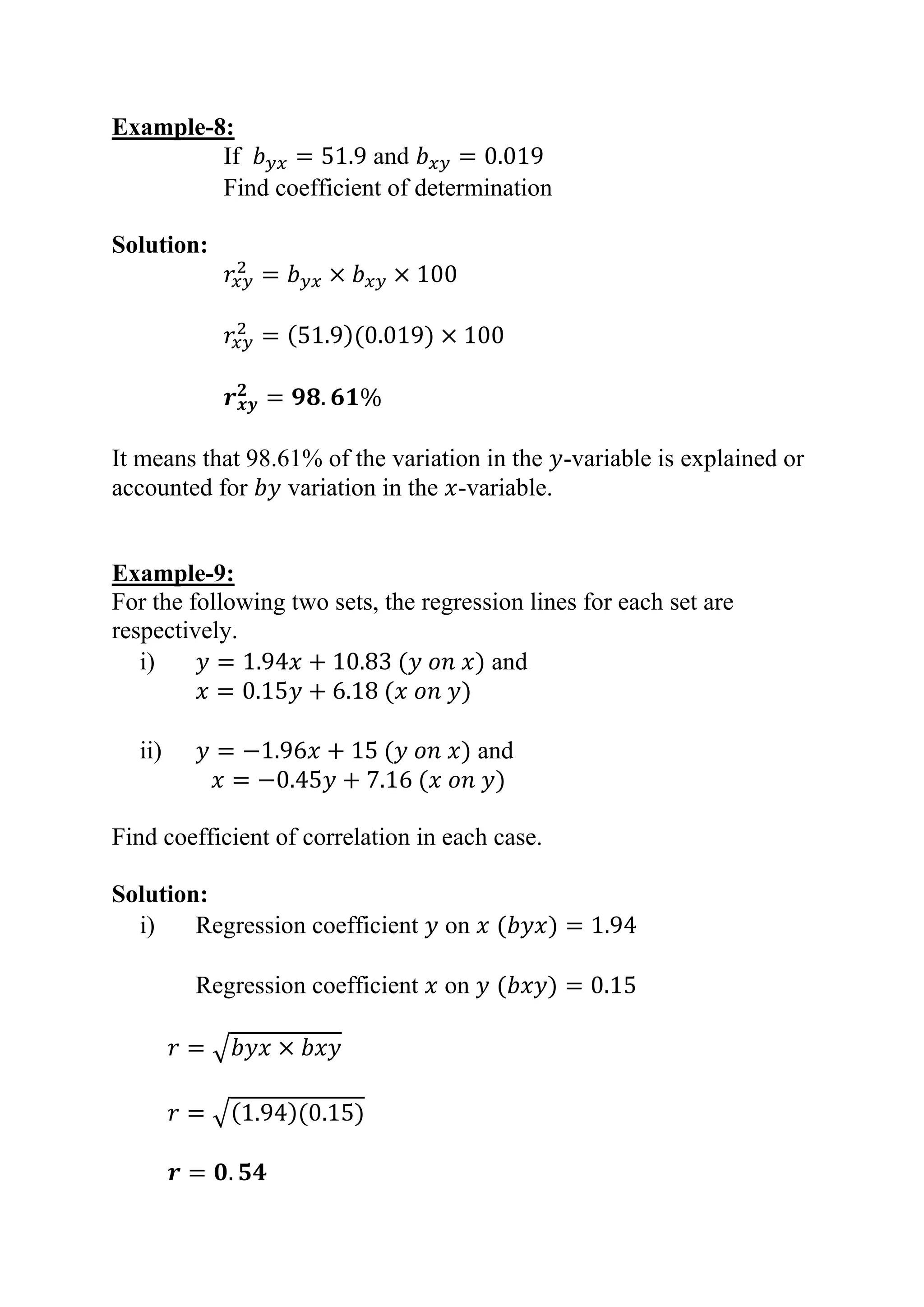 Properties Of Coefficient Of Correlation Pdf Physics Science