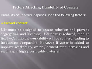 Properties of concrete | PPTX