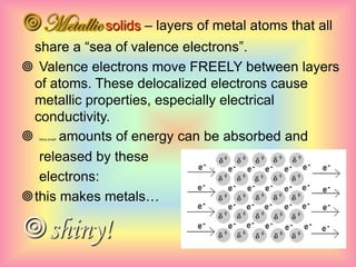 Properties of covalent substances, metals and ionic compounds | PPTX