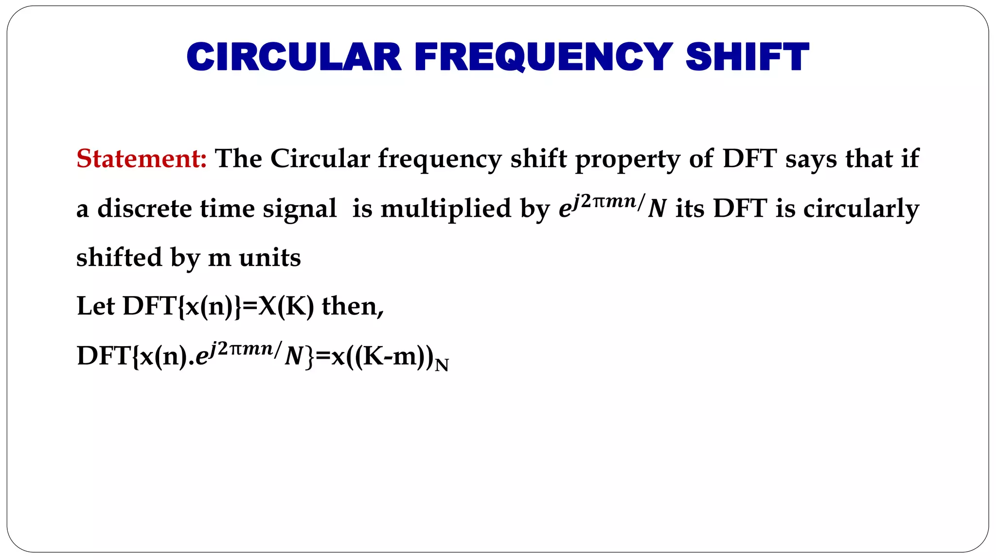Properties of dft | PPTX