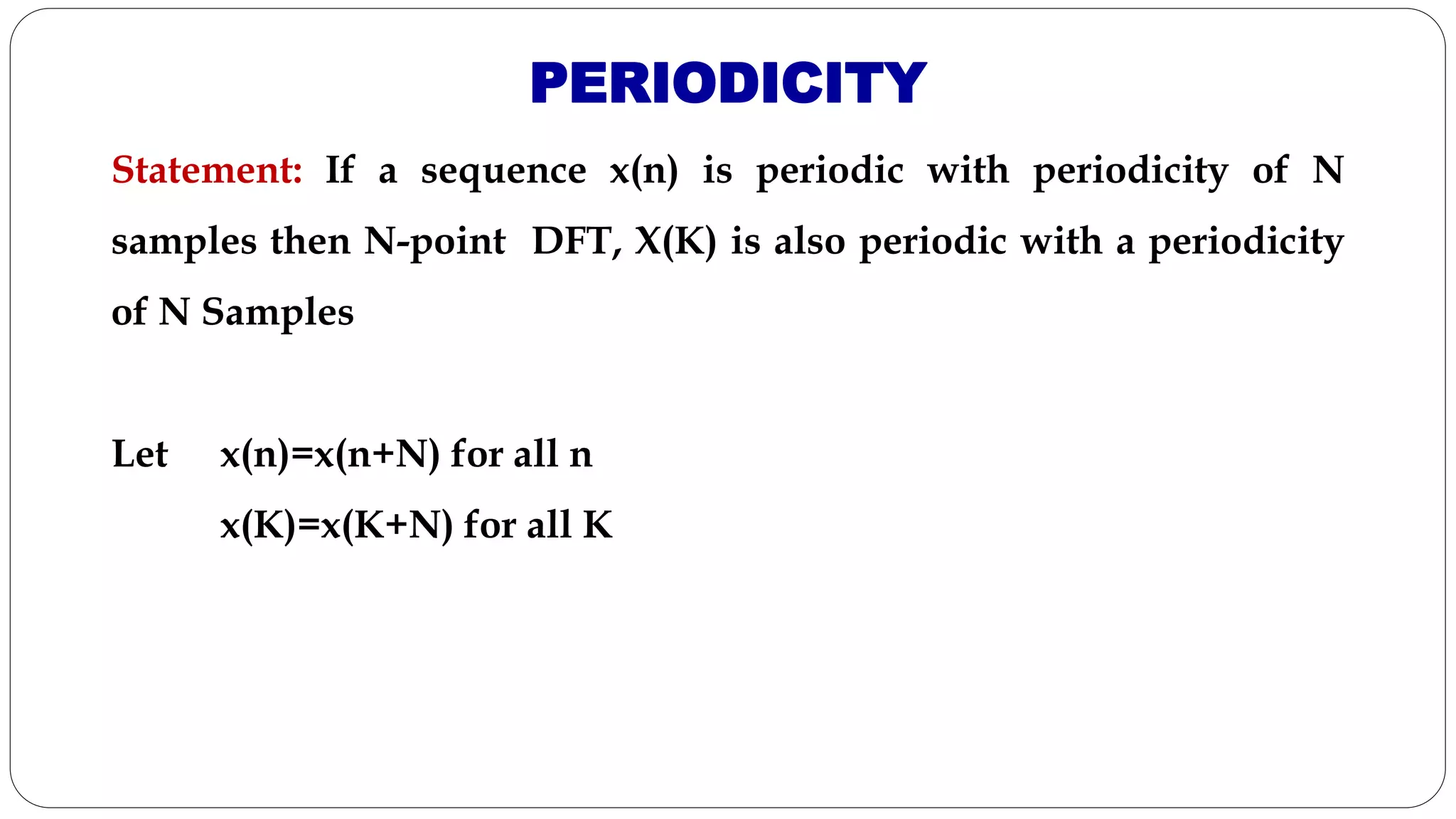 Properties of dft | PPTX