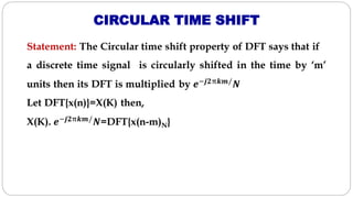 Properties of dft | PPTX