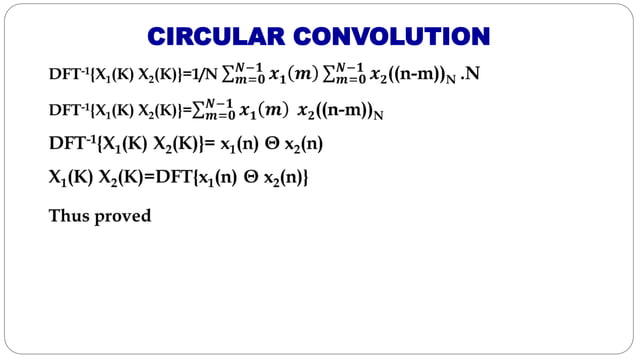 Properties of dft
