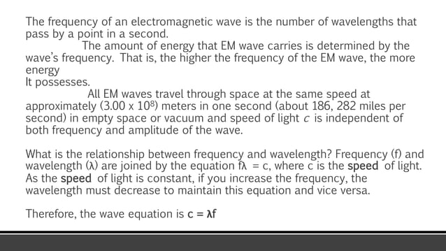 Properties of electromagnetic waves | PPTX | Physics | Science