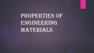 Properties of engineering materials | PDF